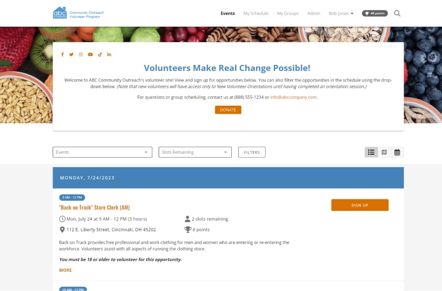 Volunteer Scheduling is a Breeze with VolunteerHub Software