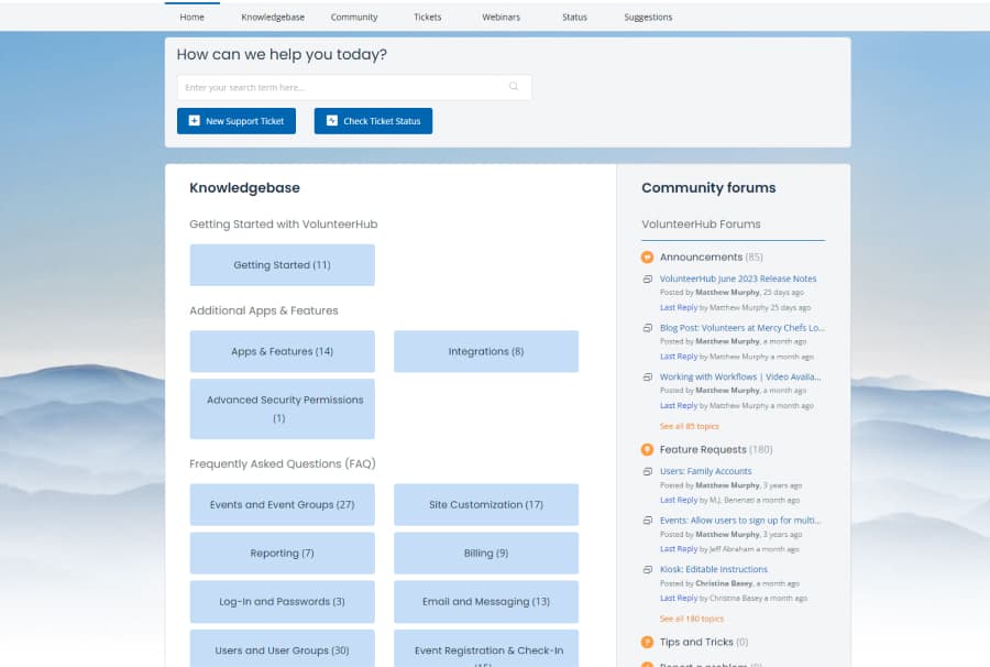 Industry-Leading Support with VolunteerHub