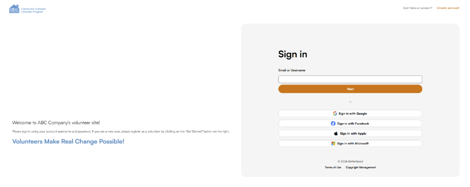 Getting Help Signing in to Your VolunteerHub Account
