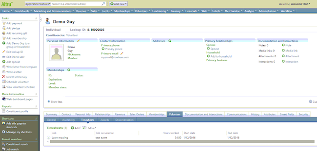 Altru Integration Announced for VolunteerHub Software