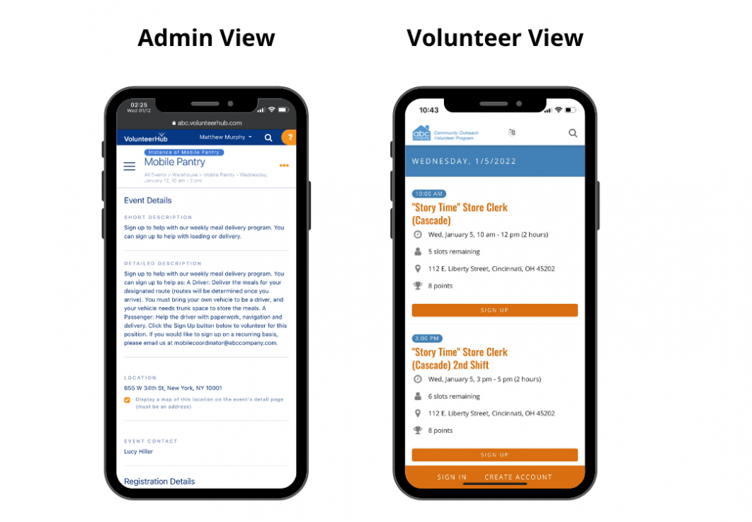 VolunteerHub is Optimized to Deliver a Great Mobile Experience